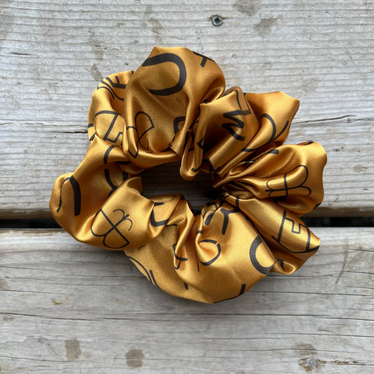 Mustard Cattle Brands Scrunchies – Branded Blue Design